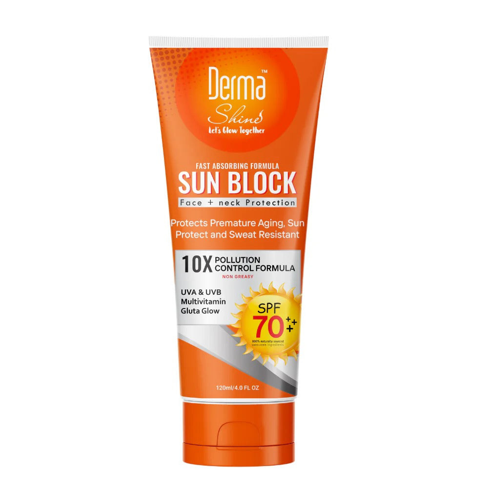 Derma Shine Sunblock SPF 70 Face & Neck 120ml – Cozmeticstore